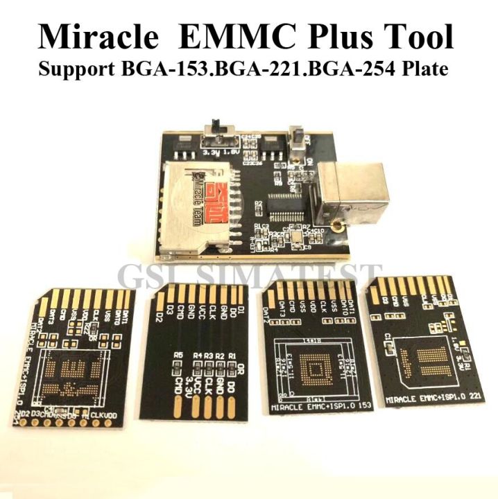 Miracle Emmc Plus Adapter Tool Hardware 1.0 Universal Bga 221 153 254 ...