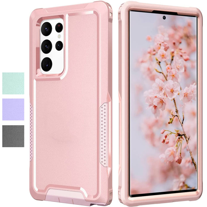 for Samsung S24 Ultra Case,Three Layer Heavy Duty Full Body Shockproof ...