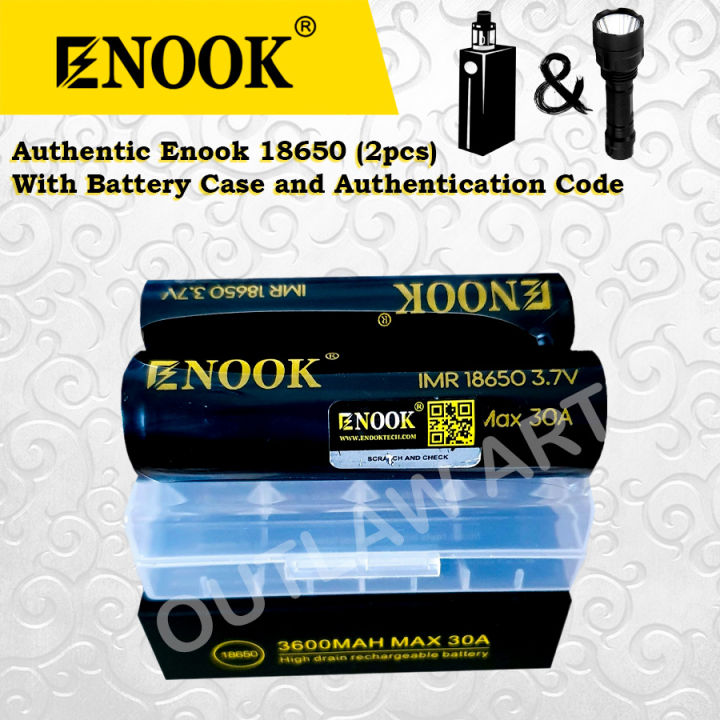 Legit Enook 18650 Battery - Battery Case every Pair | Lazada PH