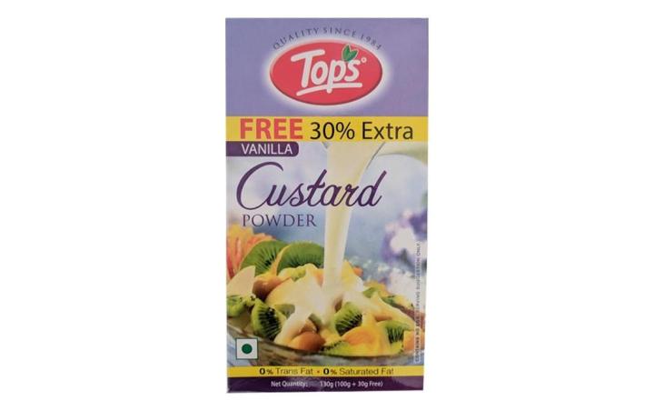Tops Custard Powder - Vanilla Flavor From India (100g + 30g Free ...
