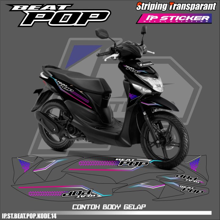BEAT POP (COD) STIKER STRIPING MOTOR HONDA BEAT POP - STIKER MOTOR ...