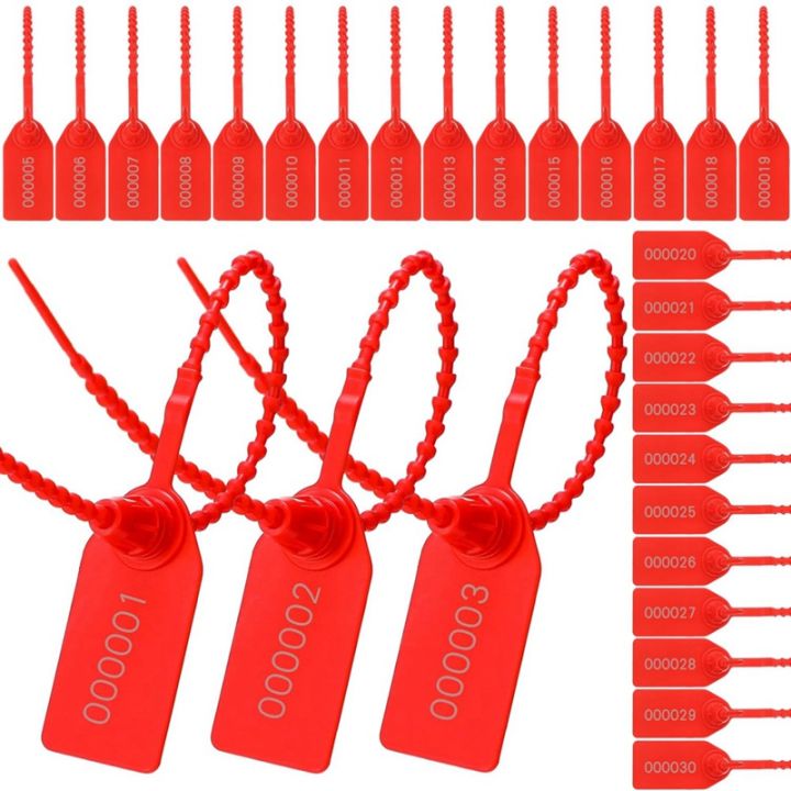 300 Pcs Plastic Tamper Seals, Numbered Zip Ties Security Tags Safety ...