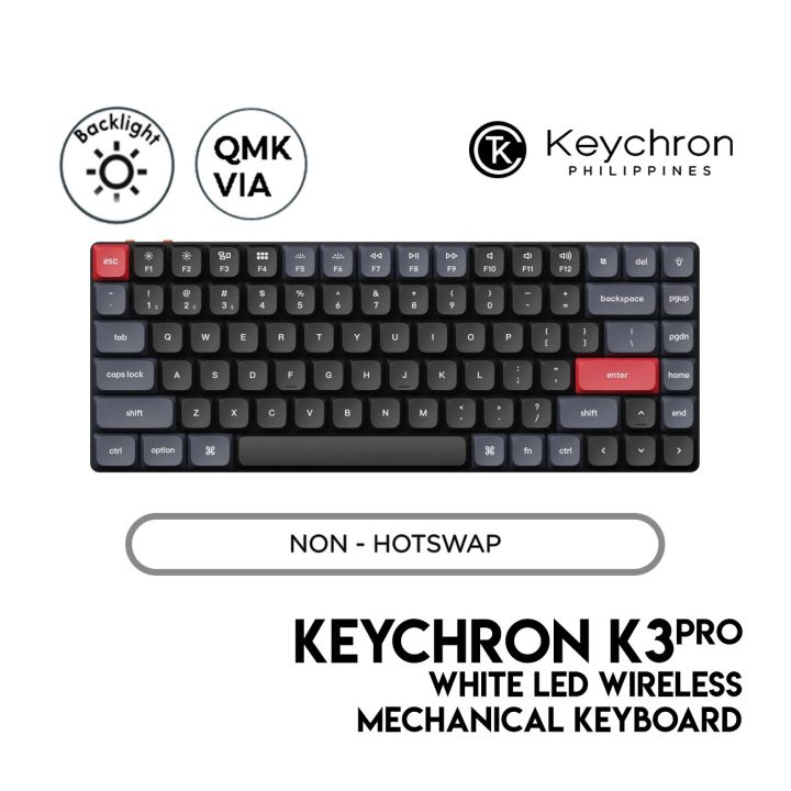 Keychron K3 Pro QMK Mechanical Keyboard 75% Layout, Wired/Bluetooth ...