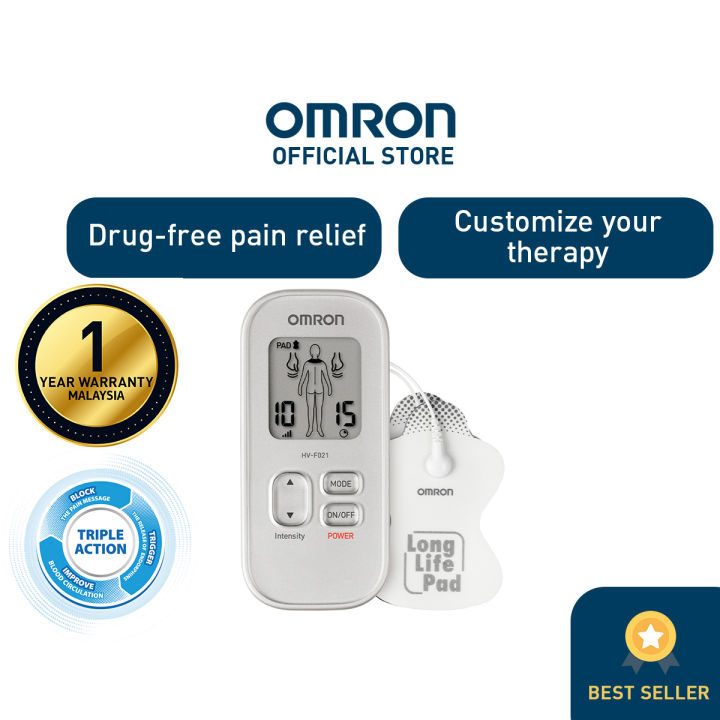 OMRON Electronic Nerve Stimulator TENS Unit HV-F021 (1 Year Local Warranty) | Lazada