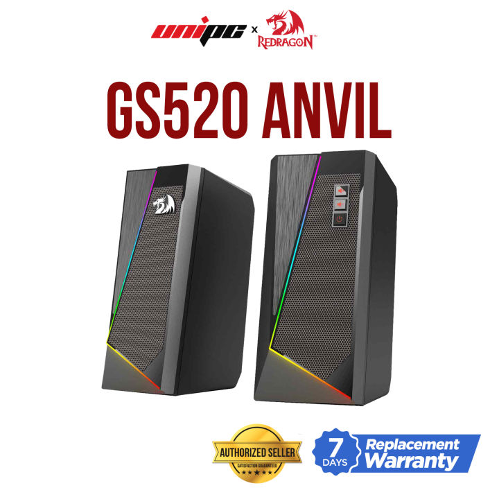 Redragon GS520 Anvil RGB Desktop Speakers, 2.0 Channel PC Computer ...