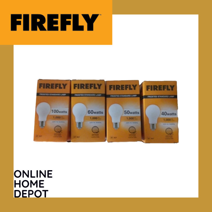 Firefly Frosted Lamp 25, 40, 50, 60 and 100 watts (Maiinit and Pang ...