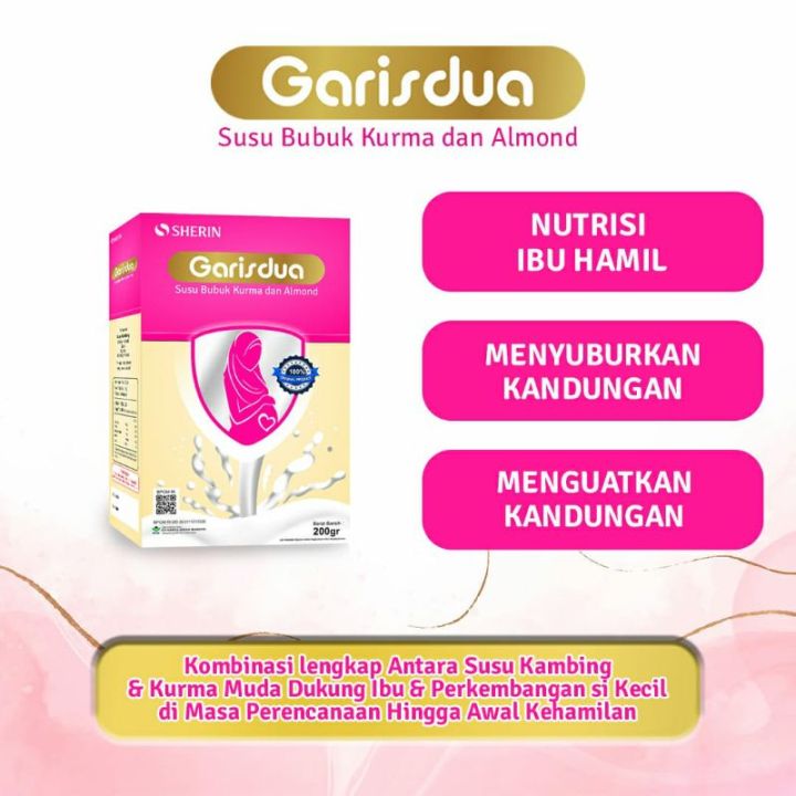 SHERIN GARISDUA!!!Perpaduan Susu bubuk kurma dan almond untuk promil ...