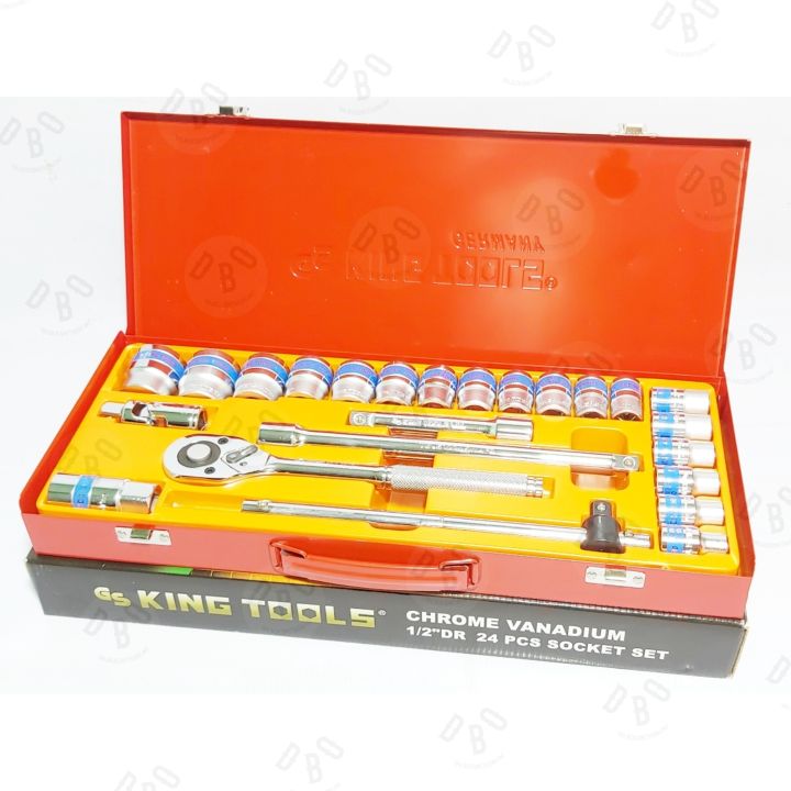 GS King Tools 24 Pcs. Socket Wrench Set 1/2" Drive (6 Point) | Lazada PH