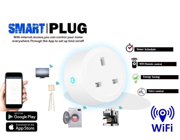 Tuya Wifi Smart Plug Timer Plug Smart Life home Wireless Socket for ...