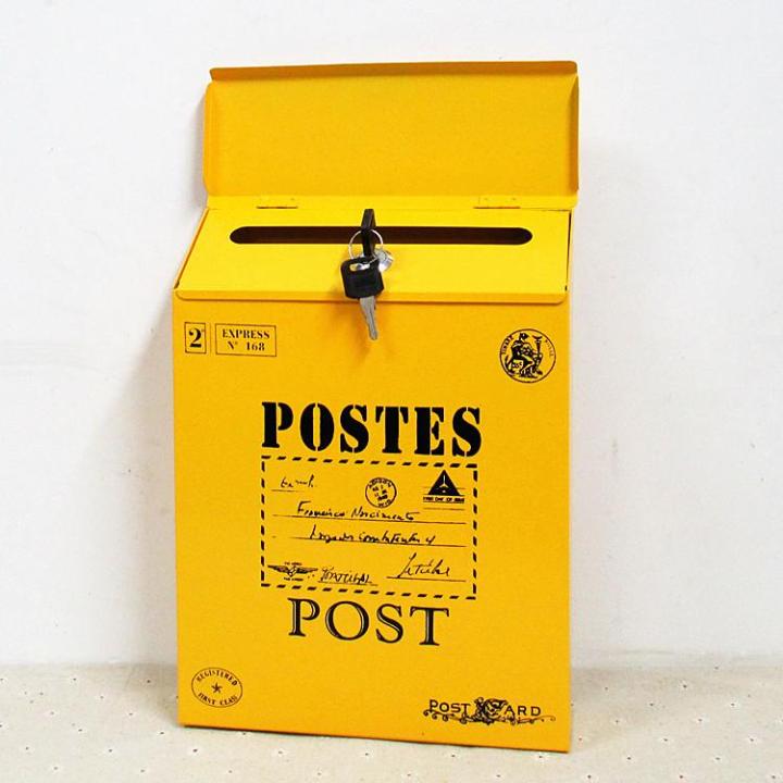 Manzan Letter Mailbox Post Box with Waterproof and Lockable Box with ...