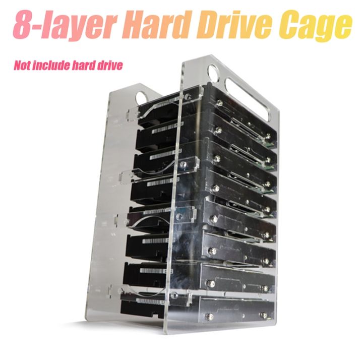3.5 Inch HDD Hard Drive Cage 8X3.5 Inch HDD Cage Rack DIY Hard Disk ...