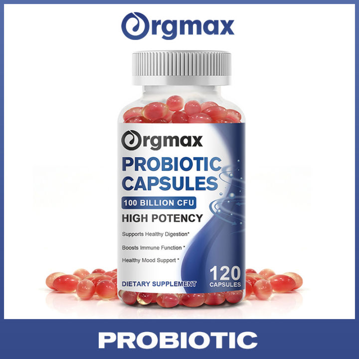 Orgmax Probiotic Capsules 50 Billion CFU with Prebiotics & Digestive Enzymes Promote Digestive ...