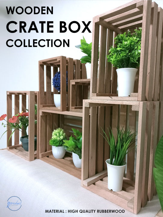CRATE BOX | STORAGE | RUBBERWOOD | CLASSIC | AESTHETIC | SIMPLE | WOOD ...