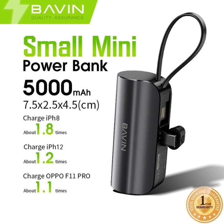 Bavin PC012/PC013 5000mAh Mini Fast Charging Portable Power Bank w ...