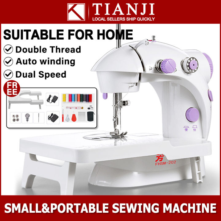 Portable Sewing Machine Mini Electric Sewing Machine Double Thread ...
