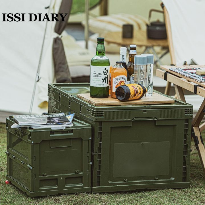 ISSI DIARY Collapsible Side Opening Stackable Storage Box foldable ...