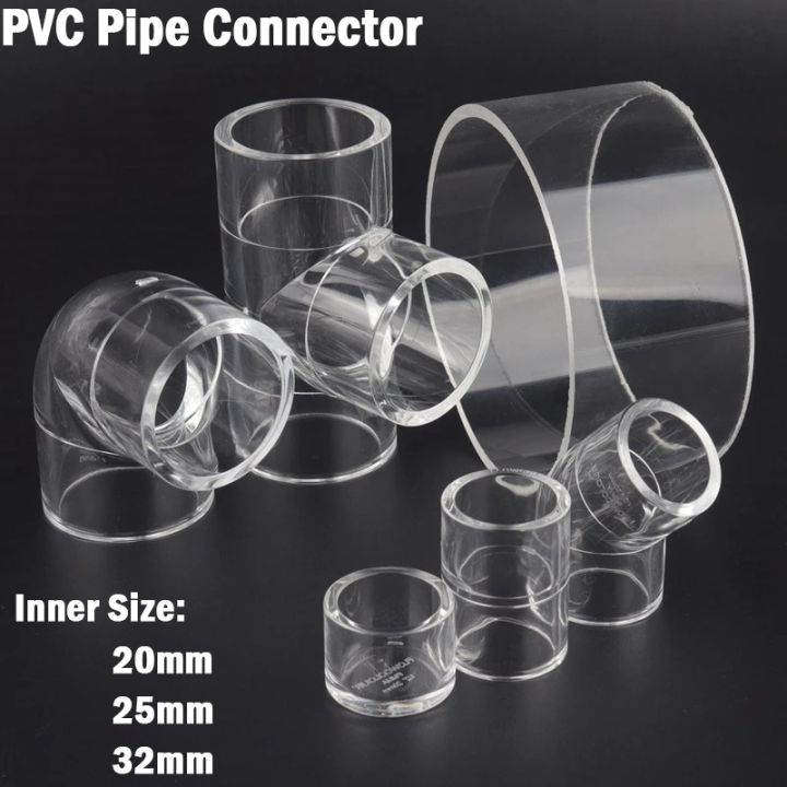 [HOT JKXJKWKHKJWH 115] 2Pcs Hi Quality 20 32mm Transparent Pipe Fitting ...