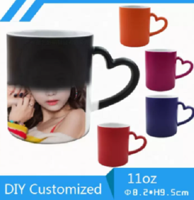 DIY Customized Magic Mug Hot water change color Ceramic cup print LOGO ...