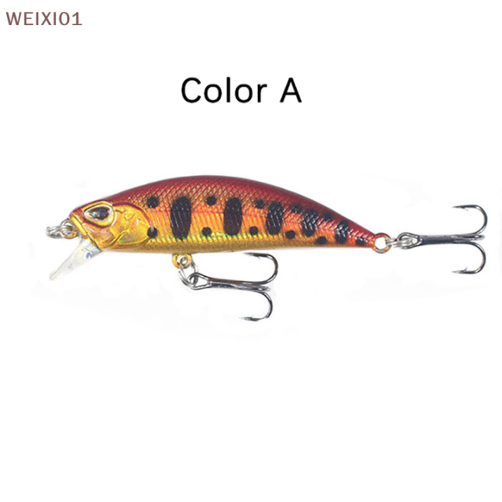 Nnuo Mini Sinking Minnow Wobblers Fishing Lures 5.5cm 5g Trout Artificial Plastic Hard Bait ...