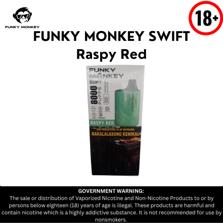 Funky Monkey Swfit Raspy Red Disposable Vape | Lazada PH