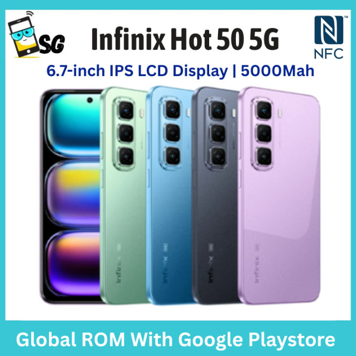 Infinix Hot 50 5G (8GB up to 16GB+256GB) | 5000Mah Battery | 18W Fast ...