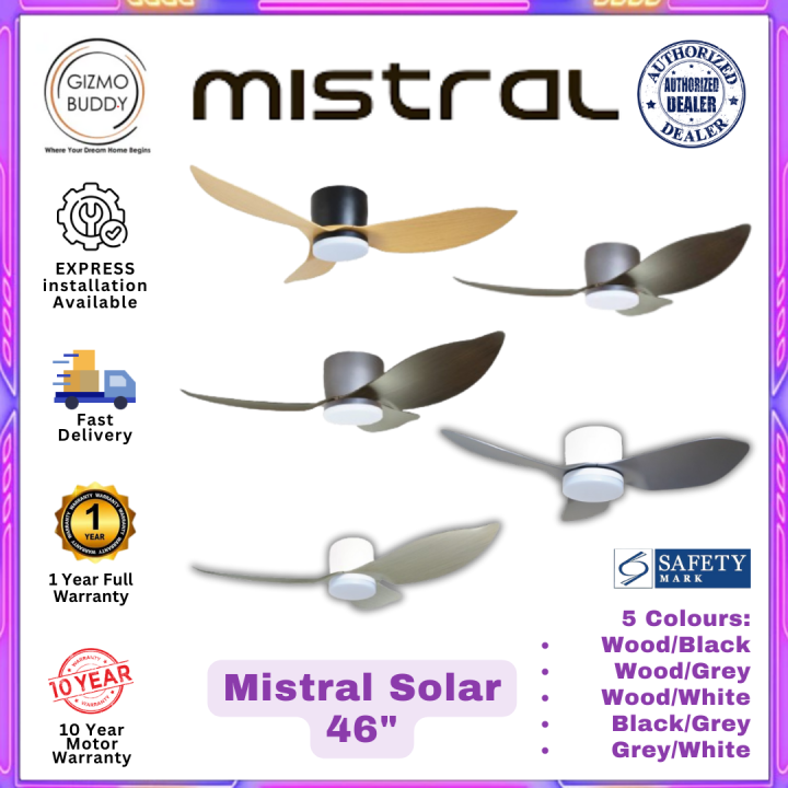 🛠️EXPRESS INSTALLATION AVAILABLE🛠️ Mistral Solar 46" 3 Blades Ceiling ...