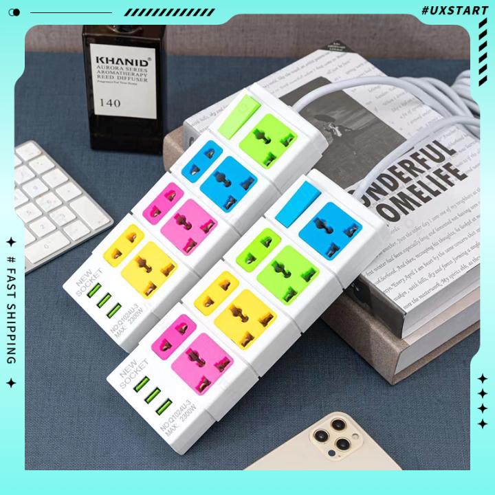 Extension outlet with usb 2 meter Power Extension Universal Outlet ...