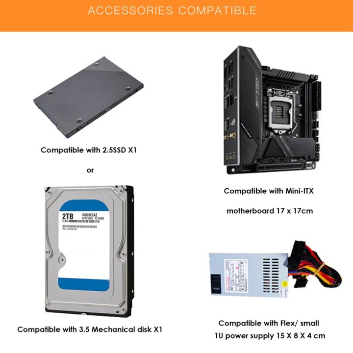 A09 HTPC Computer Case Mini ITX Gaming PC Chassis Desktop Chassis USB2 ...