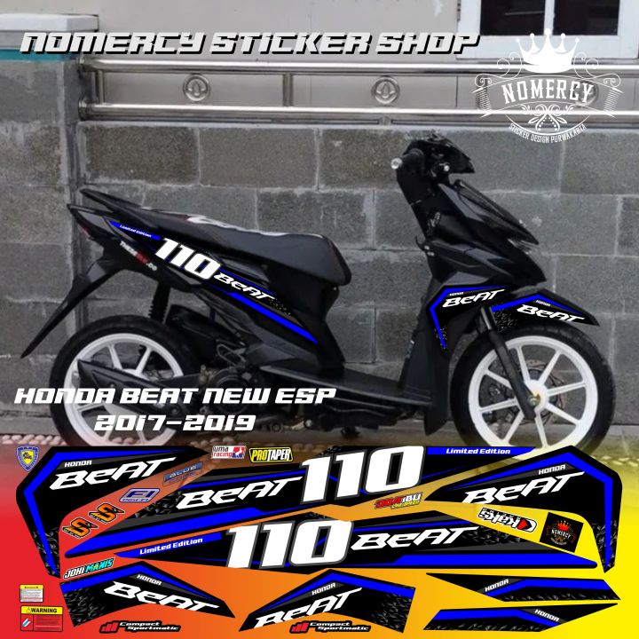BEAT NEW ESP HITAM BIRU TUA 110 BIG MOTIF NEW HONDA BEAT ESP/STREET ...