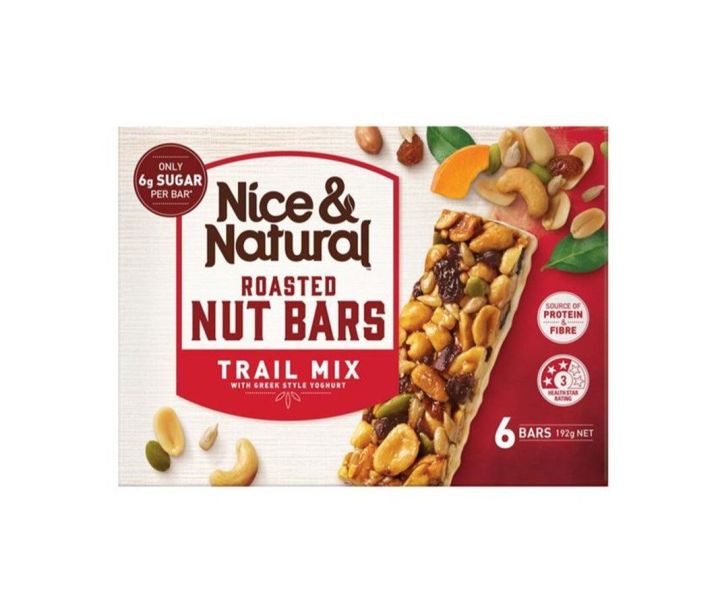 Nice & Natural Roasted Nut Bar Trail Mix ธัญพืชอบแห้งถั่วลิสงผสมอัลมอน ...