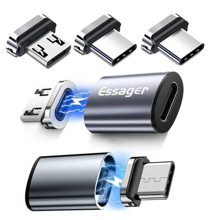 Magnetic Cable Plug Tip USB Type C Micro Data Cord Connector for ...