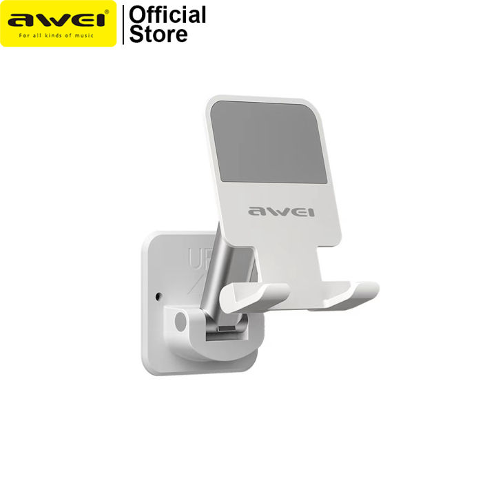 Awei X36 Adjustable Pole Wall Phone Holder 90° Retractable Rotating ...