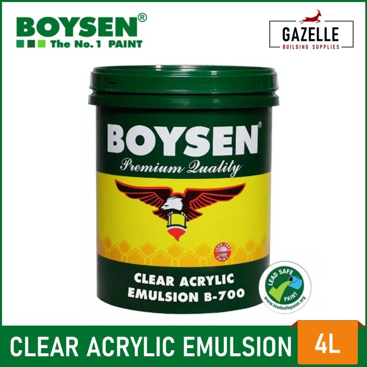 BOYSEN Clear Gloss Acrylic Emulsion B700 - 1L / 4L | Lazada PH