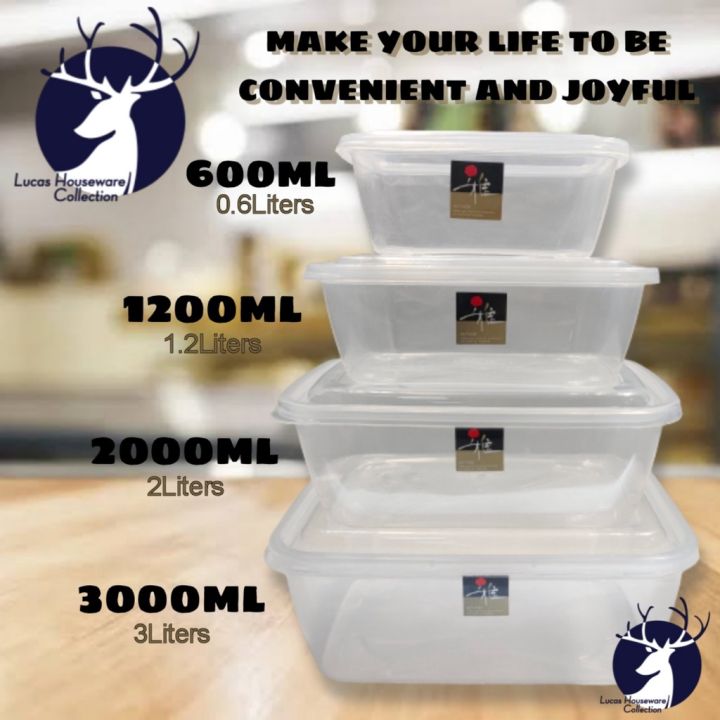 MIYABI PLASTIC FOOD KEEPER / TUPPERWARE/ PLASTIC CLEAR CONTAINER / FOOD ...