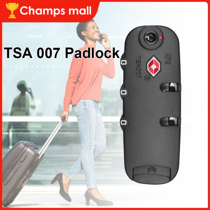 TSA Secure Combination Padlock 3 Digit Luggage Code Lock For Trolley ...