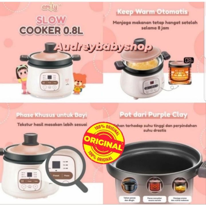 BEAR Slow Cooker Emily 0.8lt | Lazada Indonesia
