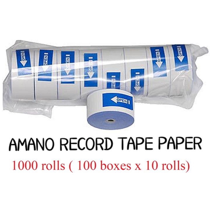 RECORD TAPE / PAPER ROLLS 1000 ROLLS SUITABLE USE FOR AMANO WATCHMAN ...