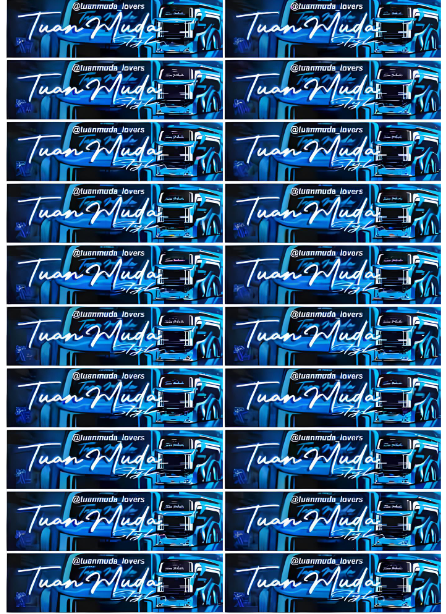 Sticker Bus Tuan Muda Biru Lazada Indonesia