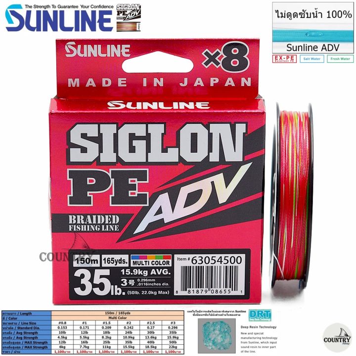 สายพีอี SUNLINE SIGLON PE X8 ADV สีมัลติคัลเลอร์ | Lazada.co.th