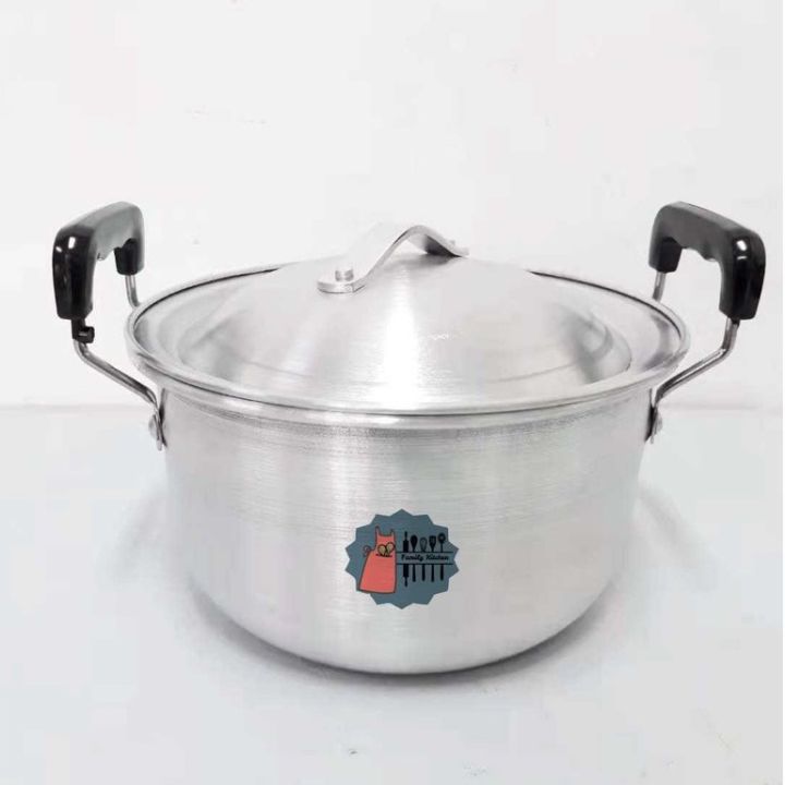Aluminum Caldero Double Handle With Aluminum Cover Kaldero | Lazada PH