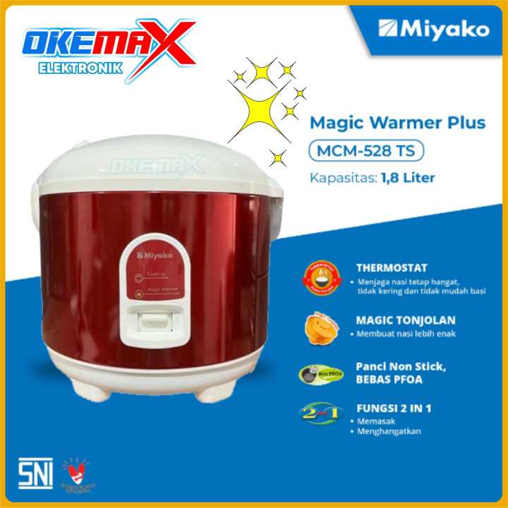Miyako Magic Warmer Plus / Rice cooker 1,8 L MCM-528 TS | Lazada Indonesia