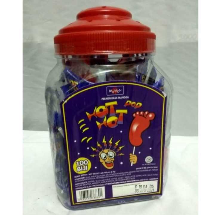 harga grosir permen hot hot pop toples isi 100pcs | Lazada Indonesia