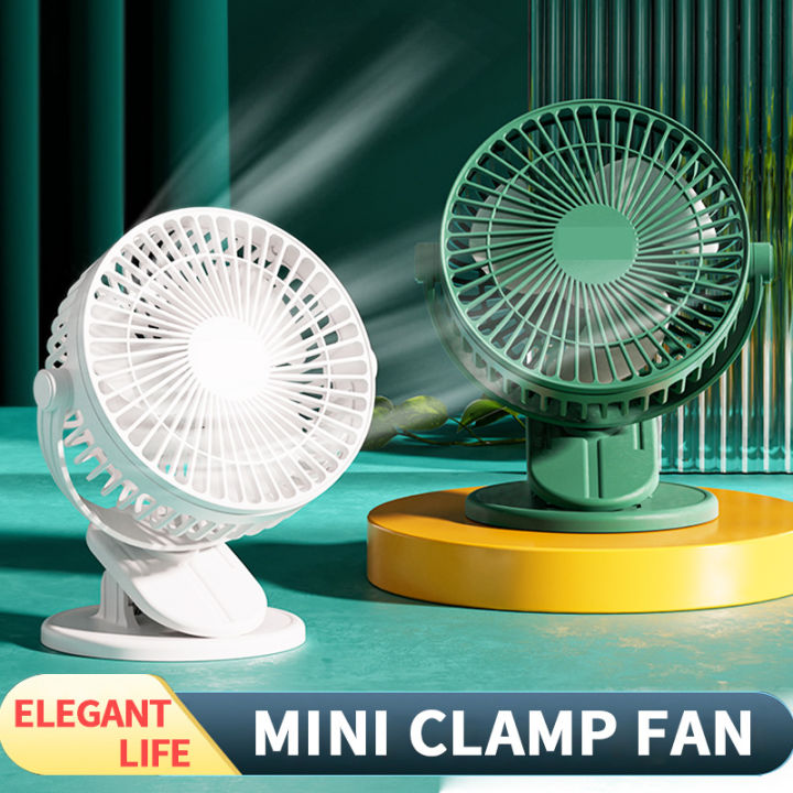 Rechargeable Mini USB Fan Clamp Fan CLIP FAN Fresh Summer Desk Mini Fan ...