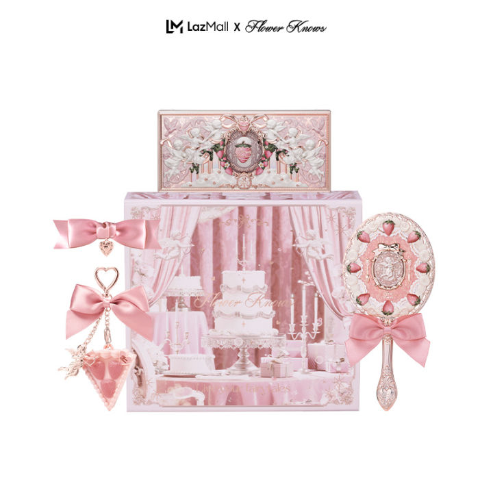 [NEW]Flower Knows 2025 pink makeup gift set eyeshadow/lip glaze ...
