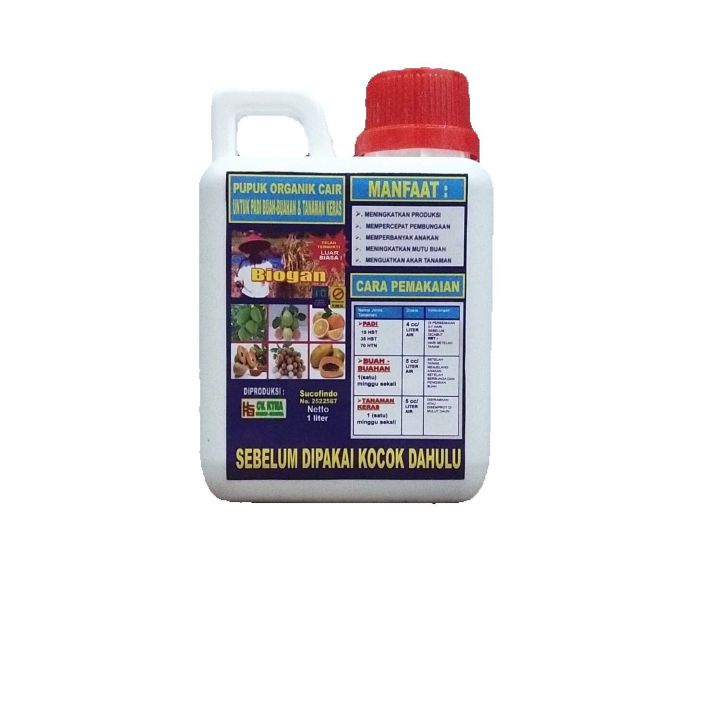 PUPUK ORGANIK CAIR POC BIOGAN UNTUK BUDIDAYA BUAH-BUAHAN DAN TANAMAN KERAS TIN MANGGA JERUK ...