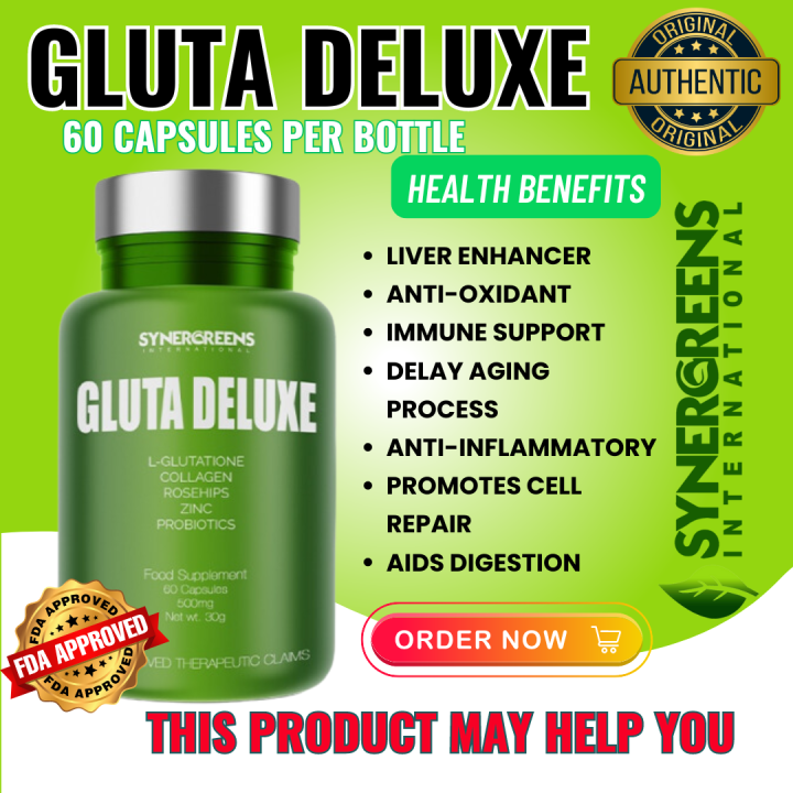 Gluta Deluxe SYNERGREENS 60 capsules | Lazada PH