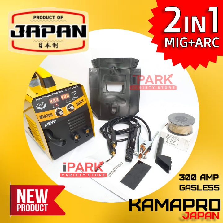 [JAPAN] 2in1 MIG KamaPRO Japan Inverter Gasless ARC 300 AMP Flux Cored ...