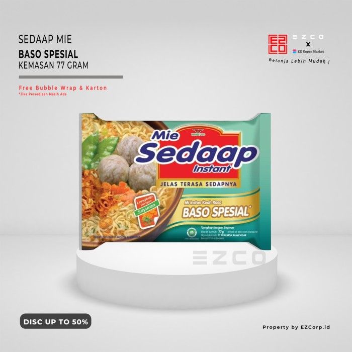 SEDAAP Mie Instan RASA BASO SPESIAL KEMASAN 77 GRAM | Lazada Indonesia