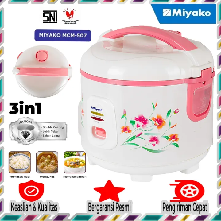 MEGIC COM Miyako MCM-507 Merupakan penanak nasi dengan motif bunga ...