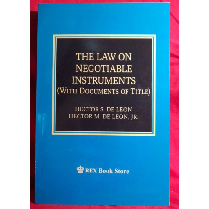 THE LAW ON NEGOTIABLE INSTRUMENTS | Lazada PH
